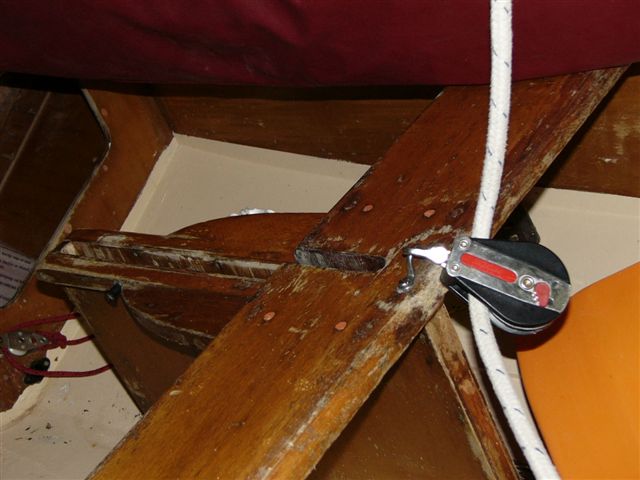 Mounting a mainsheet block near the centre of the thwart