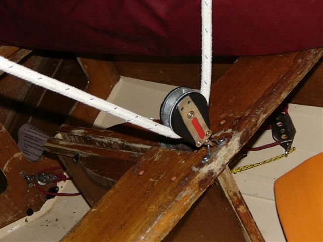 Mounting a mainsheet block near the centre of the thwart