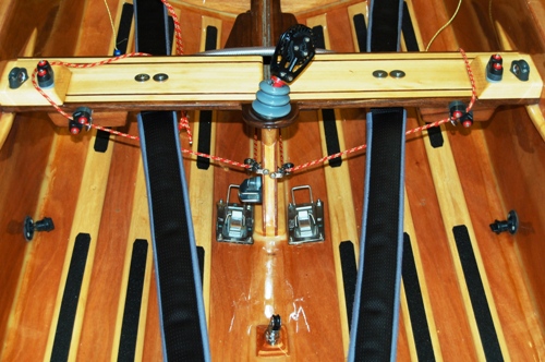 Mounting a mainsheet block near the centre of the thwart